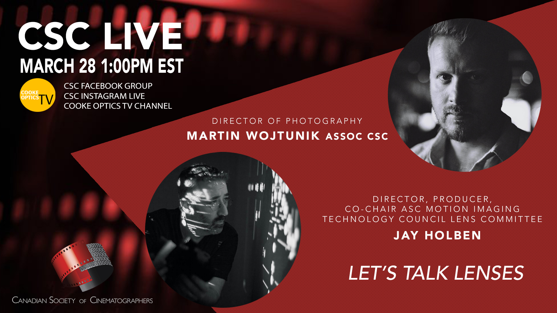 CSC Live: Let's Talk Lenses - Canadian Society of Cinematographers